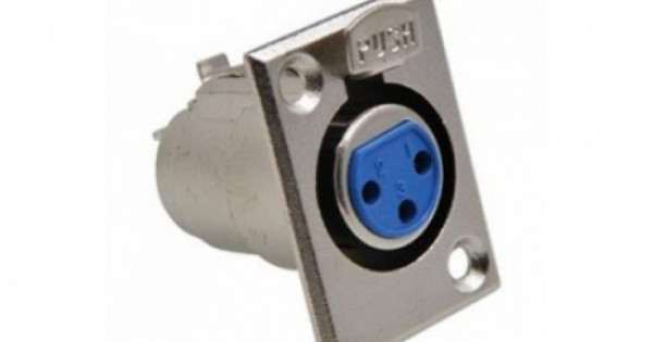 XLR Female Panel Mount Nickel Type