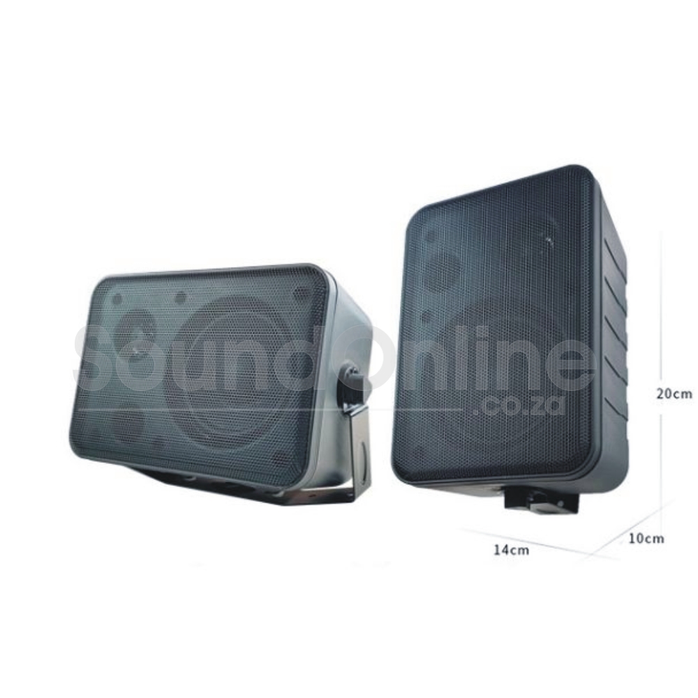 4 x Wall Mount Speaker Bluetooth Sound System Kit for Small Restaurants ...
