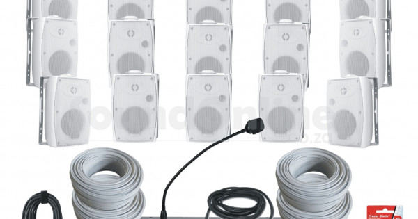 Medium to Large sized Retail Shop PA Sound System Wall Mount speakers
